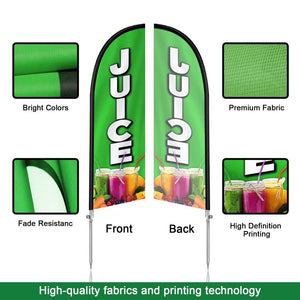 Juice Flag-8FT Juice Banner Feather Flag Pole Kit- QSUM